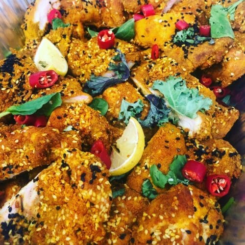 Gluten Free Crispy Healthy Dukkah Chicken - Live Well by Raquel